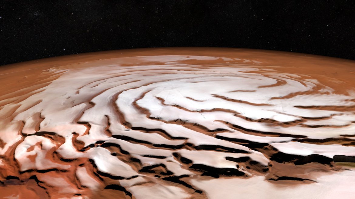 Mars's northern ice cap is young with a cold, stiff mantle beneath: GFZ