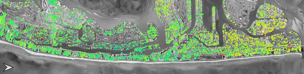 Satellite radar shows construction-related coastal subsidence in ...