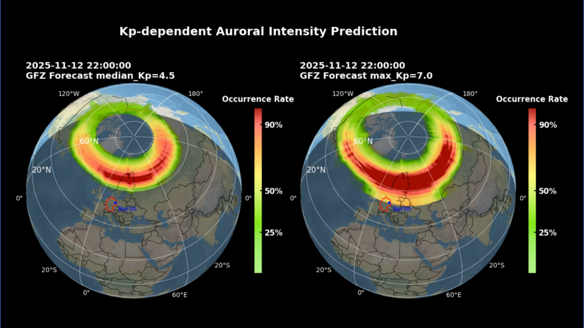 New model for aurora forecast - in real time and up to three days in advance: GFZ